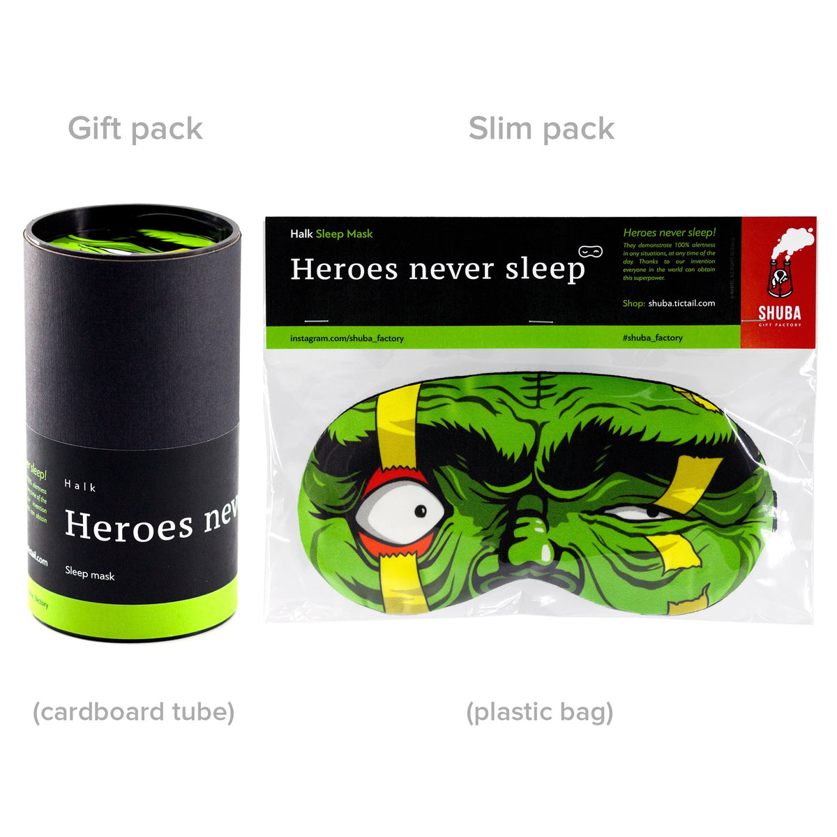 Hulk Sleep Mask | Heroes never sleep – SHUBA
